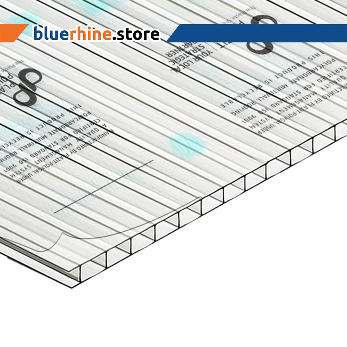 Buy Twin Wall Polycarbonate Sheet 2100 x 5800 x 10.0 Clear Polygal ...