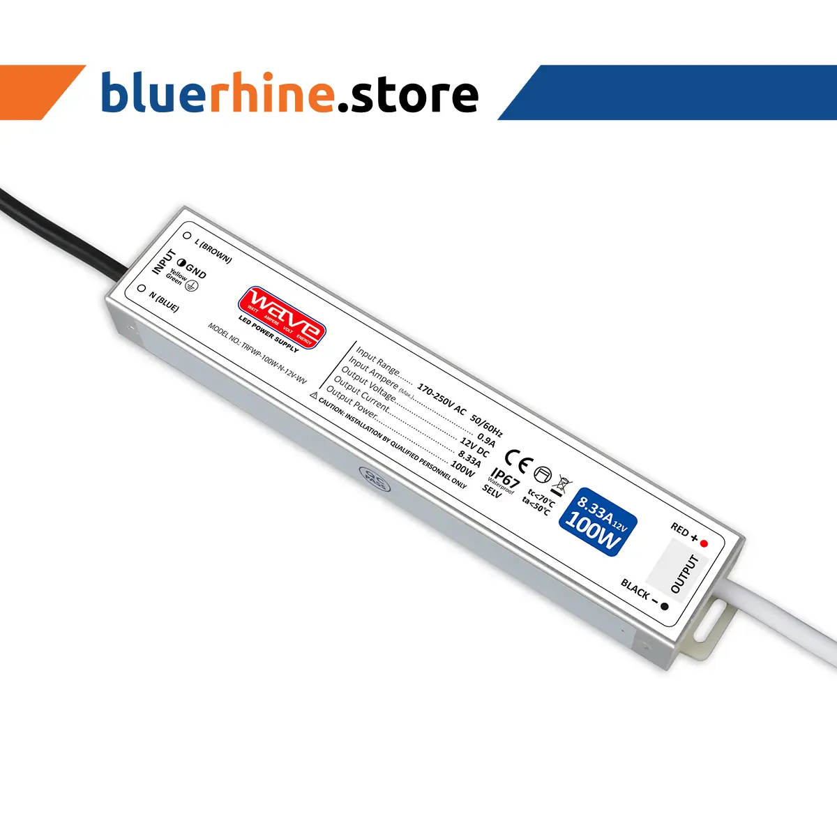 Buy Wave LED Transformer - 100W - 12V - Waterproof Online in Dubai, UAE ...