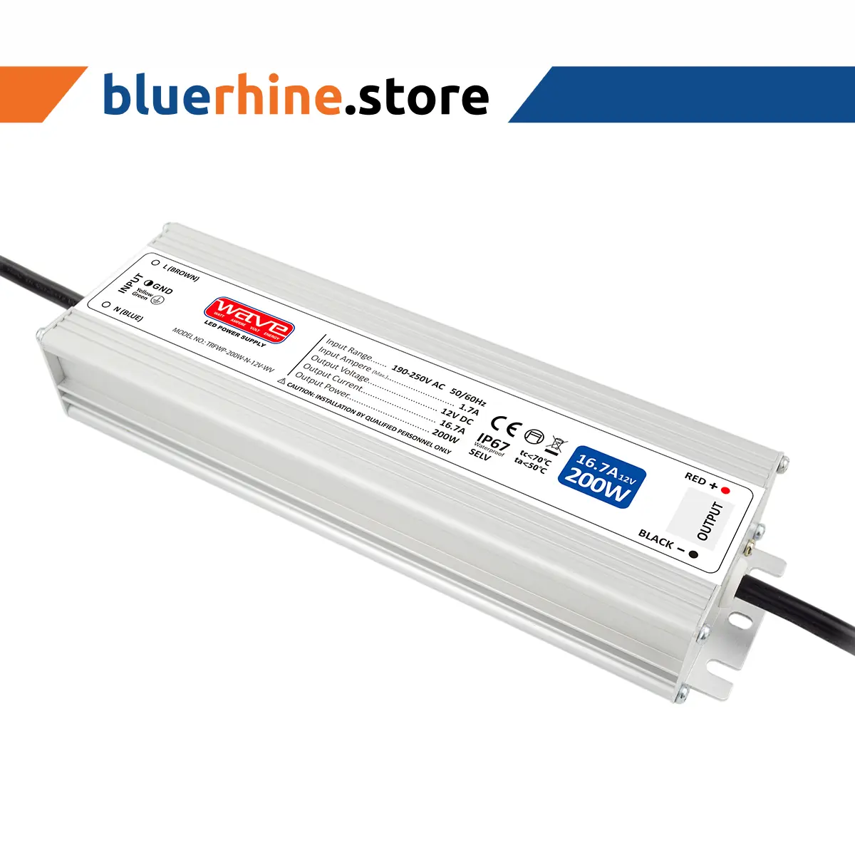 Buy Wave LED Transformer - 200W - 12V - Waterproof Online in Dubai, UAE ...