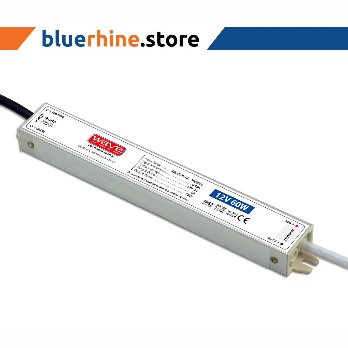 Buy Wave LED Transformer - 60W - 12V - Waterproof Online in Dubai, UAE ...